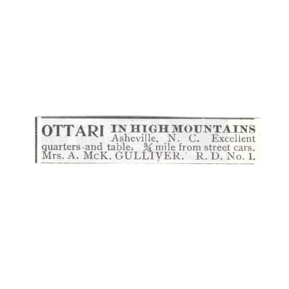None | Other | Ottari In High Mountains Mrs A Gulliver Asheville Nc 93 ...